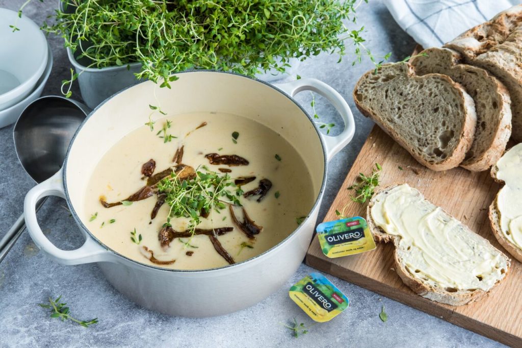 Kremet steinsoppsuppe