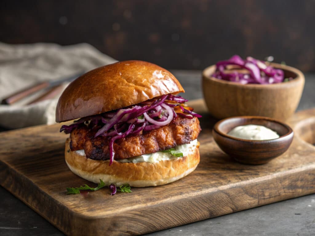 Ribbeburger med dansk remulade og rødkål - Mills Proffpartner