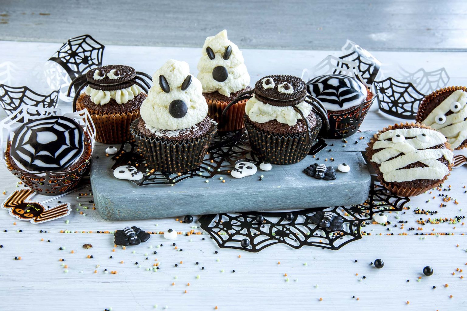 Fire enkle måter å dekorere muffins til halloween | Soft Flora